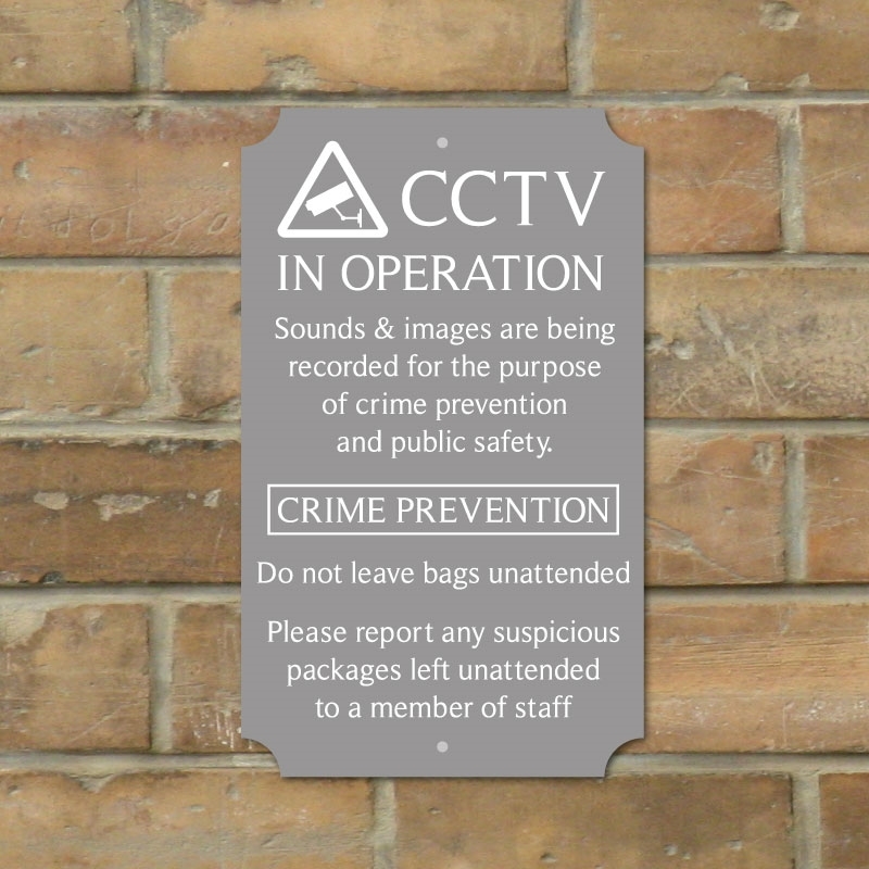 JAF Graphics. Crime Prevention CCTV Sign, Classic Design