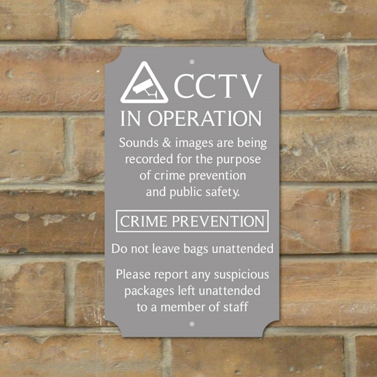 JAF Graphics. Crime Prevention CCTV Sign, Classic Design
