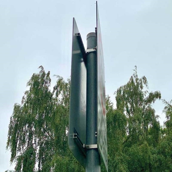 JAF Graphics. Personalised House Sign On Post - Double Sided