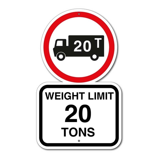 JAF Graphics. Vehicle Weight Limit Sign