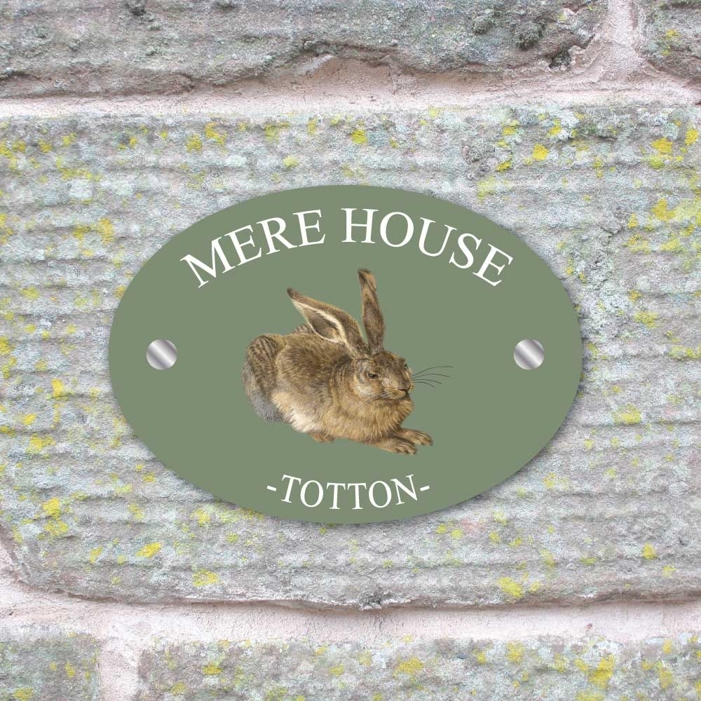 JAF Graphics. Personalised Hare House Sign