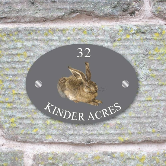 JAF Graphics. Personalised Hare House Sign