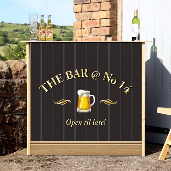 JAF Graphics. Personalised Home Bar With Pint Logo