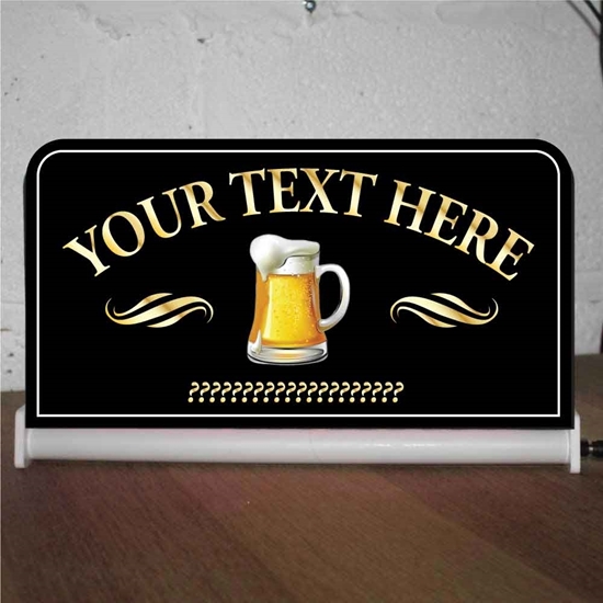 JAF Graphics. Personalised Light-up Illuminated Bar sign with pint logo