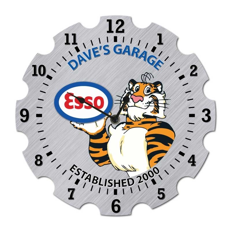 JAF Graphics. Personalised Garage Clock Esso