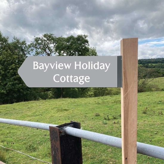 JAF Graphics. Pointing Wall Mounted Personalised Direction Sign