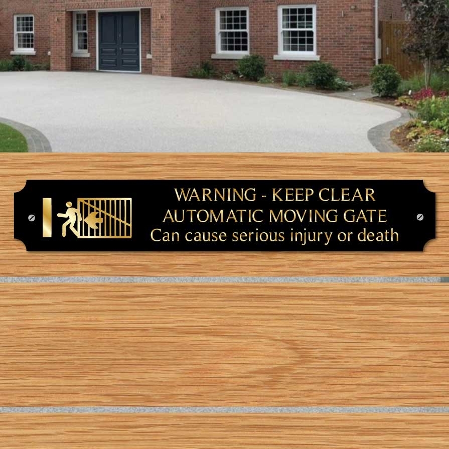 JAF Graphics. Keep Clear Automatic Gate Warning Sign