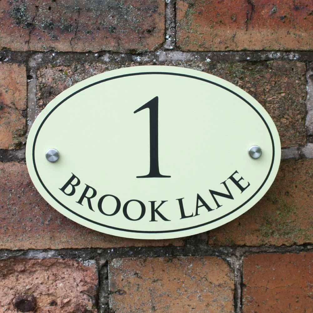 JAF Graphics. Oval French Cottage House Sign