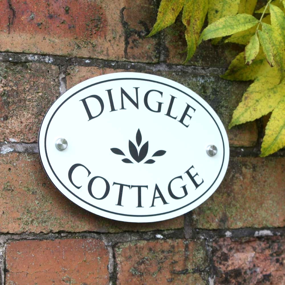 JAF Graphics. Oval French Cottage House Sign