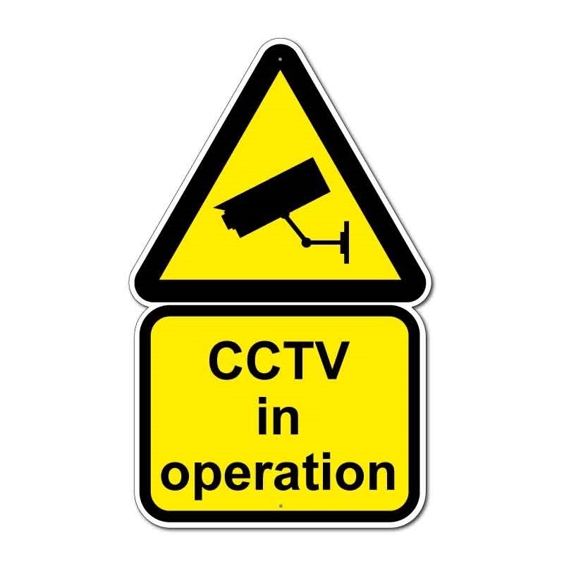 JAF Graphics. CCTV in operation robust premises sign