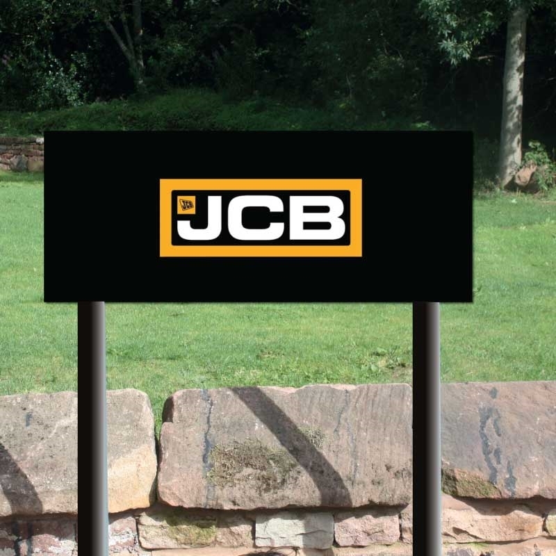 JAF Graphics. Business Company Entrance Sign on Posts