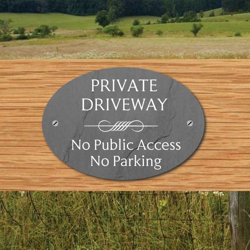 JAF Graphics. Private Driveway Oval sign JAF Graphics. Private Driveway Oval sign