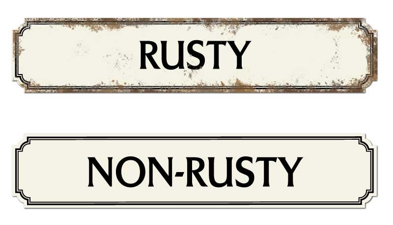 JAF Graphics. Rusty Style Vintage Street Road Sign.