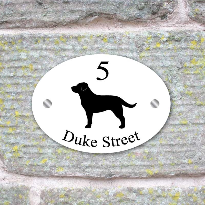 JAF Graphics. Labrador Dog House Sign Plaque