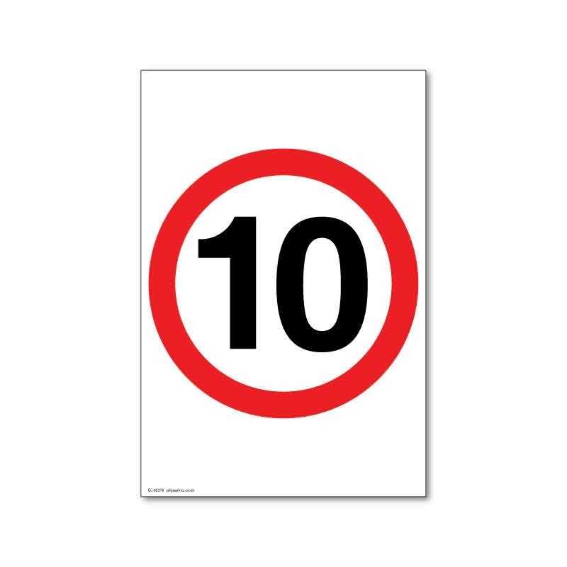 JAF Graphics. Private Drive 10 mph Road Speed Sign