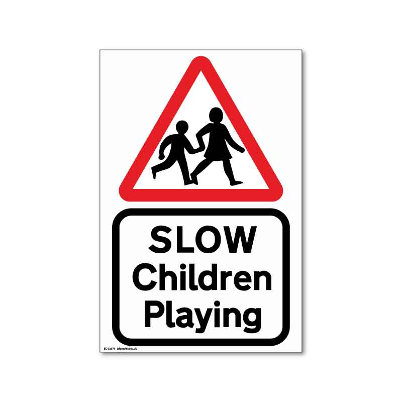 JAF Graphics. Children Playing Road Safety Sign