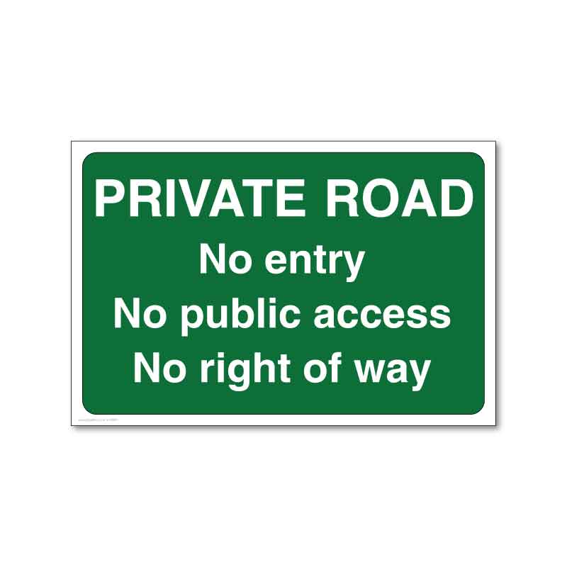 JAF Graphics. Private Road No Access Sign