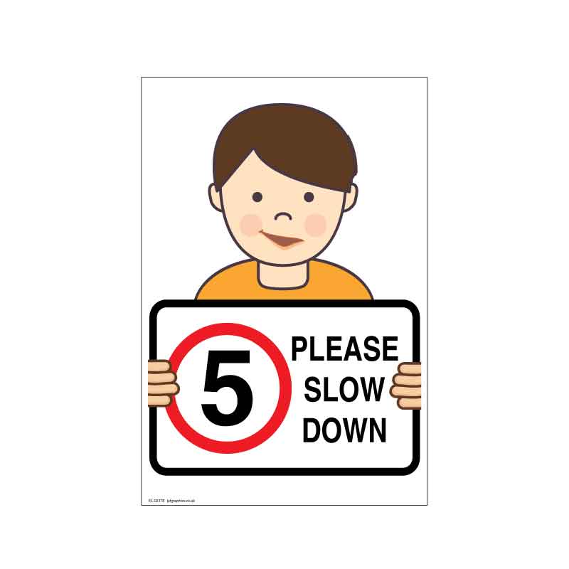 JAF Graphics. Child Speed Safety Sign