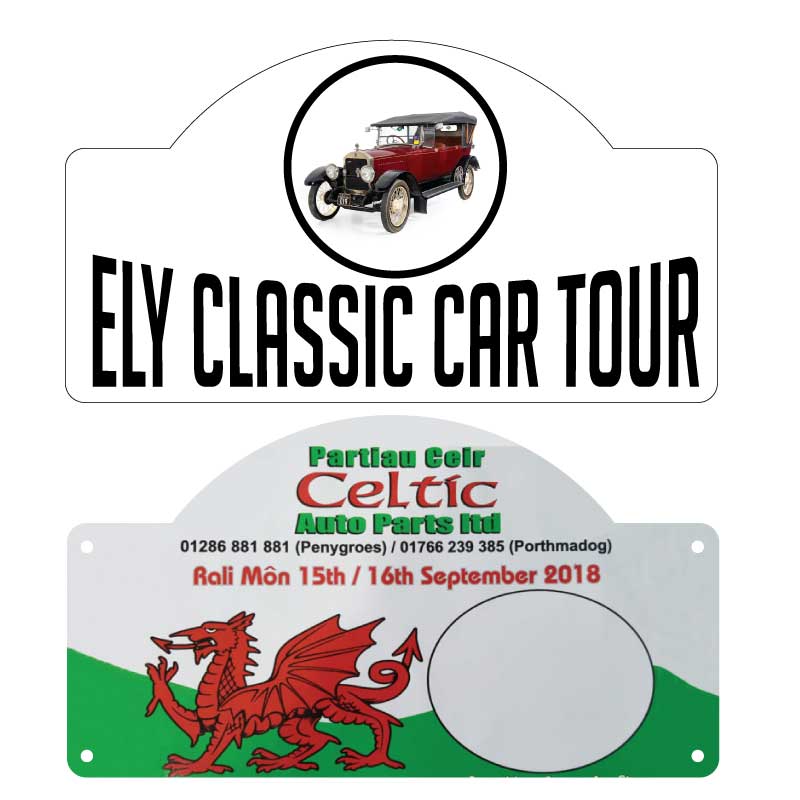 JAF Graphics. Plastic Personalised Car Rally Plates 10 Pack
