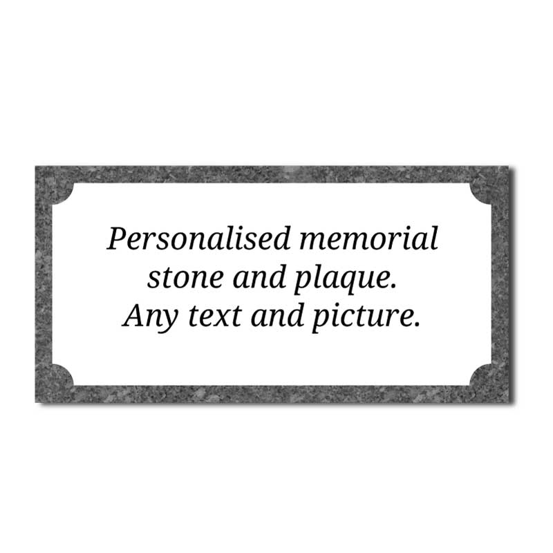 JAF Graphics. Outdoor Cremation Memorial Grave Stone and Plaque with ...