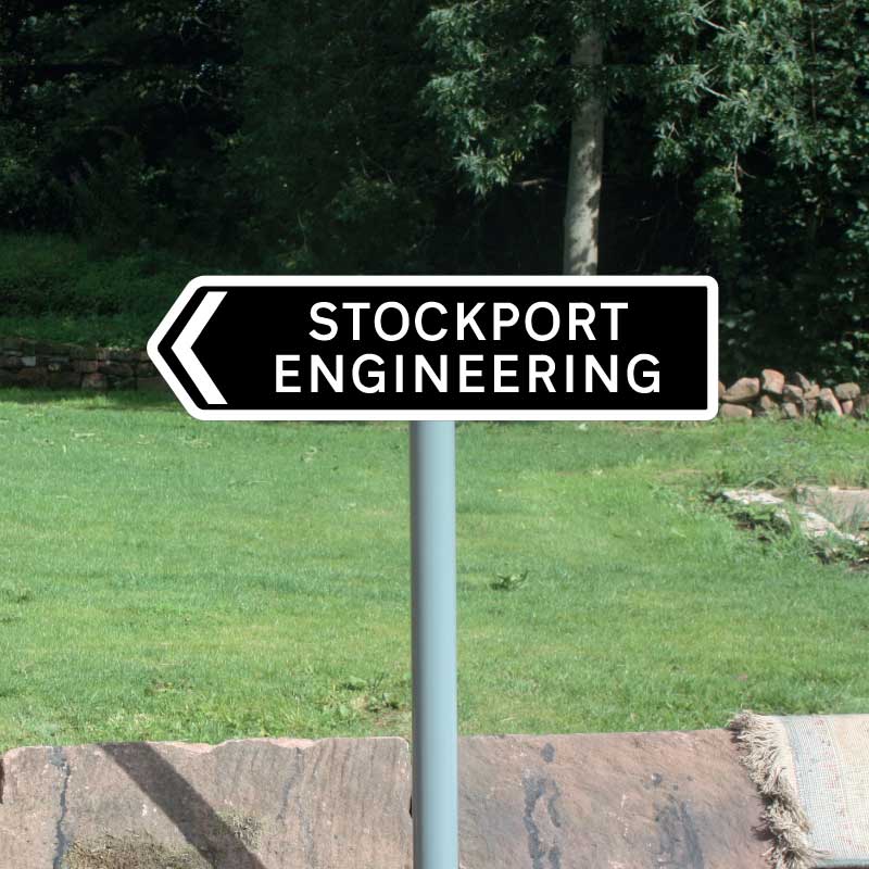 JAF Graphics. Personalised Road Direction Sign on Post