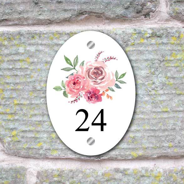 JAF Graphics. Rose country house sign plaque.