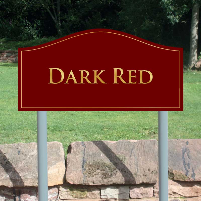 JAF Graphics. Curved Classic Top Entrance Sign on Posts