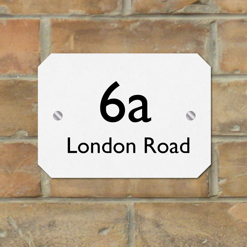 JAF Graphics. Modern House Sign Slate Effect Design