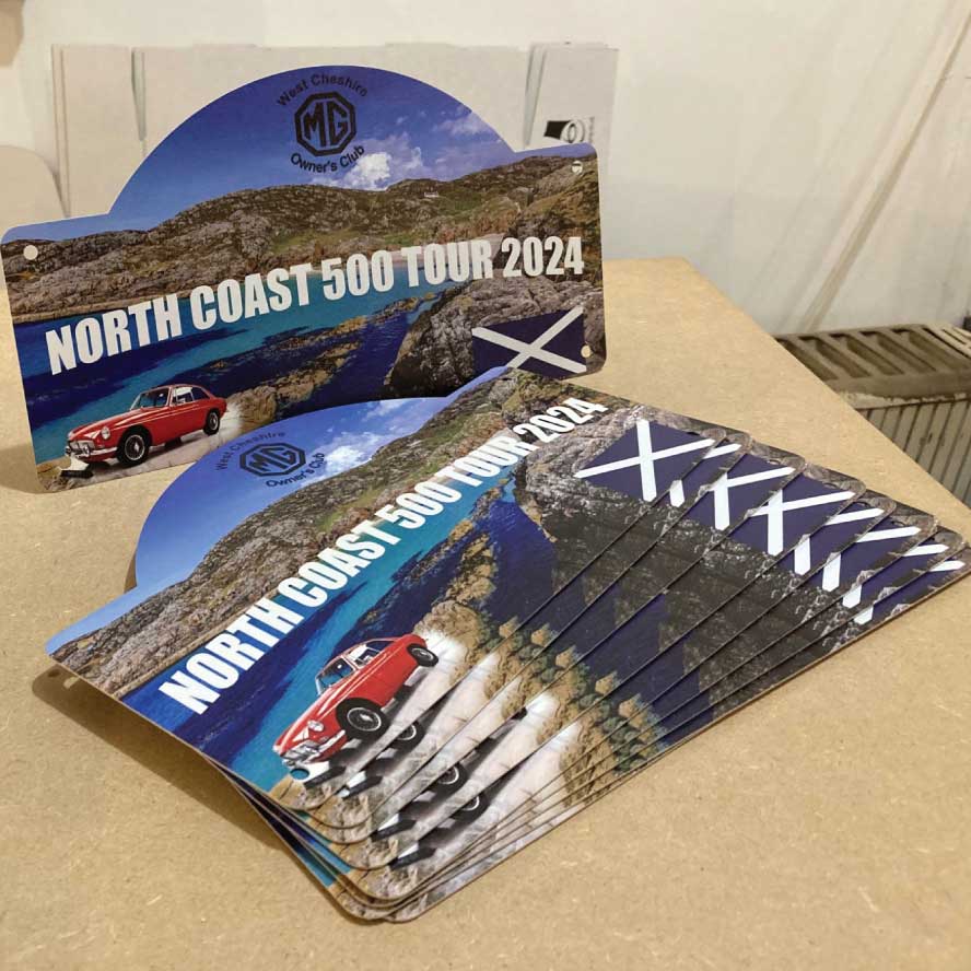 JAF Graphics. Plastic Personalised Car Rally Plates 10 Pack