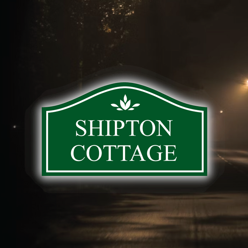 JAF Graphics. Personalised Reflective Night Dark House Number Sign
