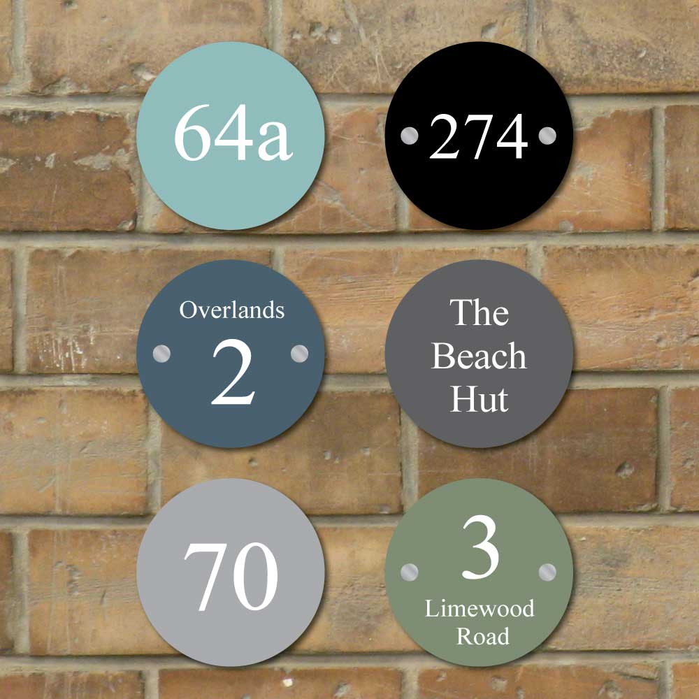 JAF Graphics. Round Floral Modern House Sign