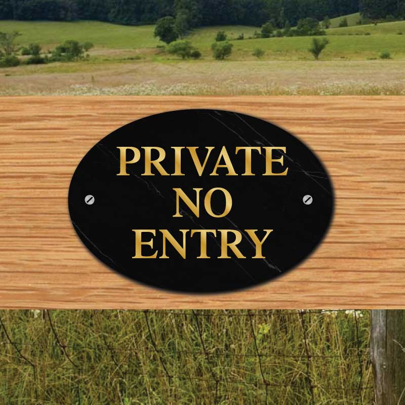 JAF Graphics. Private oval sign