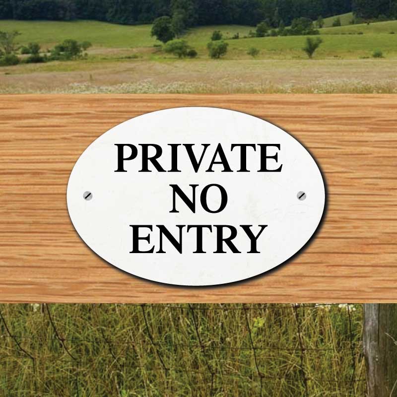 JAF Graphics. Private oval sign