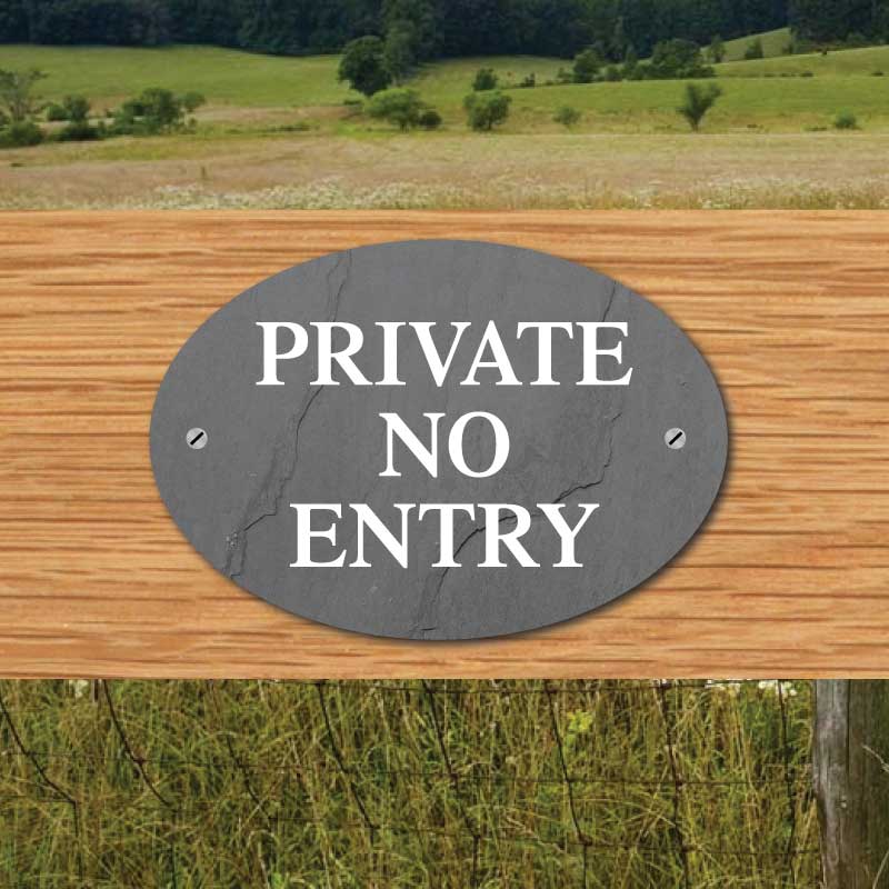 JAF Graphics. Private oval sign