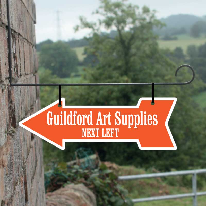 JAF Graphics. Personalised Hanging Arrow Sign