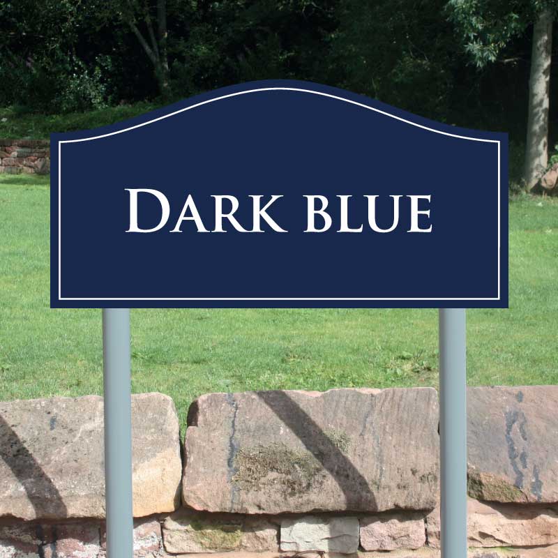 JAF Graphics. Curved Classic Top Entrance Sign on Posts with extra sign