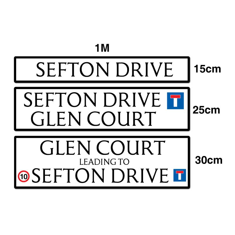 JAF Graphics. Custom UK Street Sign on Square Posts