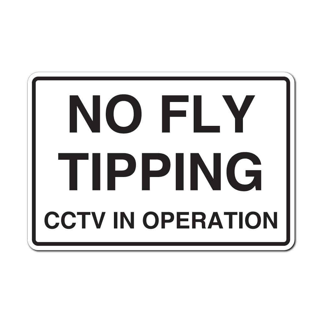 JAF Graphics. No Fly Tipping Robust metal composite sign