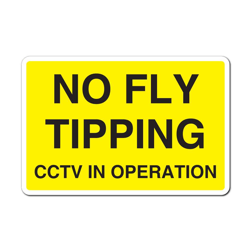 JAF Graphics. No Fly Tipping Robust metal composite sign