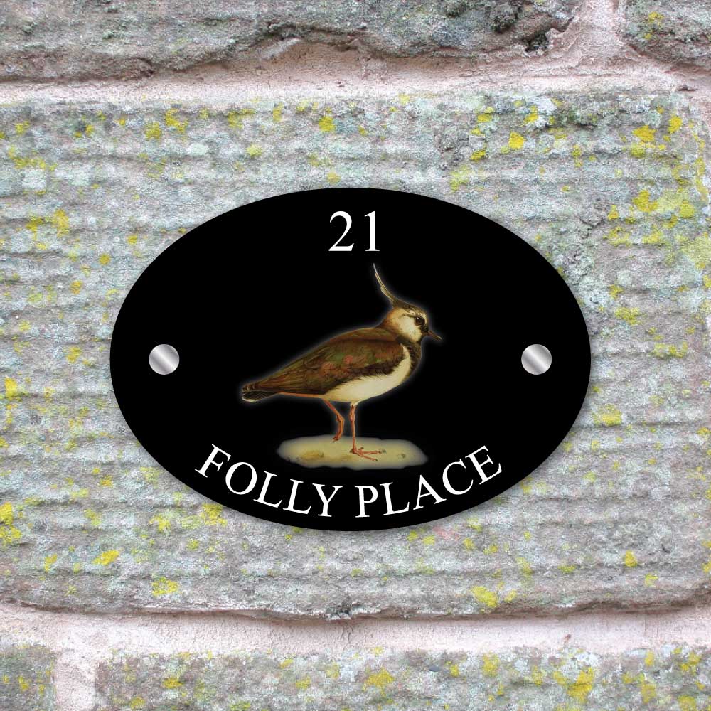JAF Graphics. Lapwing Bird House Sign Plaque