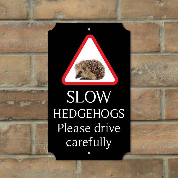 JAF Graphics. Hedgehog crossing sign, Classic Design