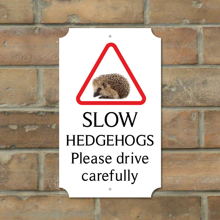 JAF Graphics. Hedgehog crossing sign, Classic Design