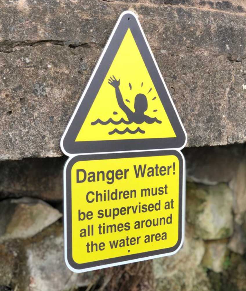 JAF Graphics. WATER SAFETY SIGN