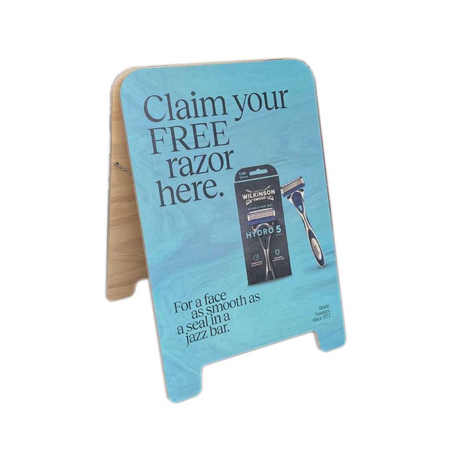 JAF Graphics. Double Sided Wooden A-Board Sign with carrying handle