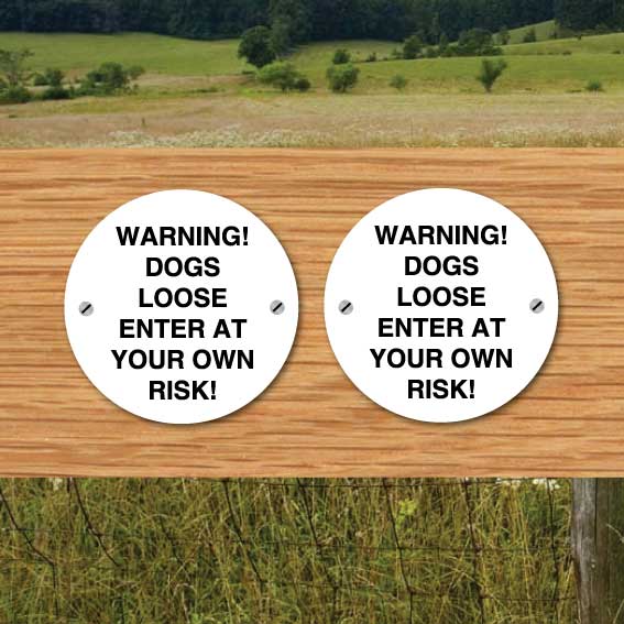 JAF Graphics. Dogs Loose Gate Signs