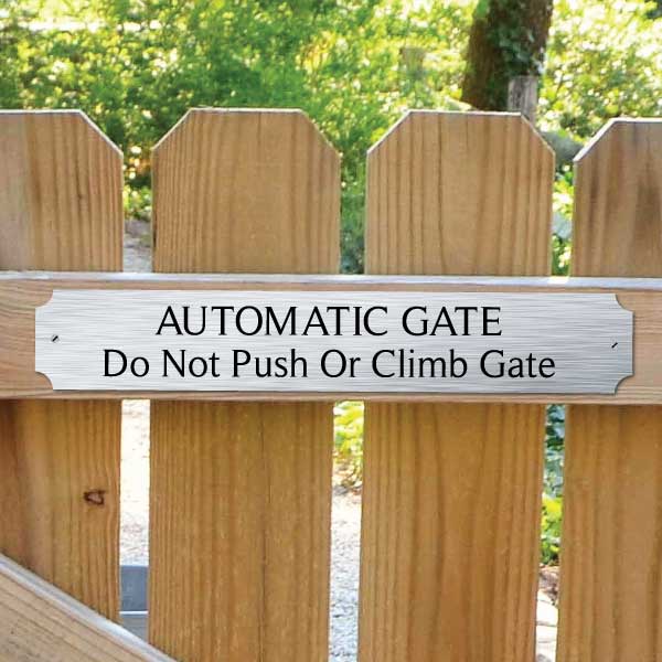JAF Graphics. Automatic Gate Sign