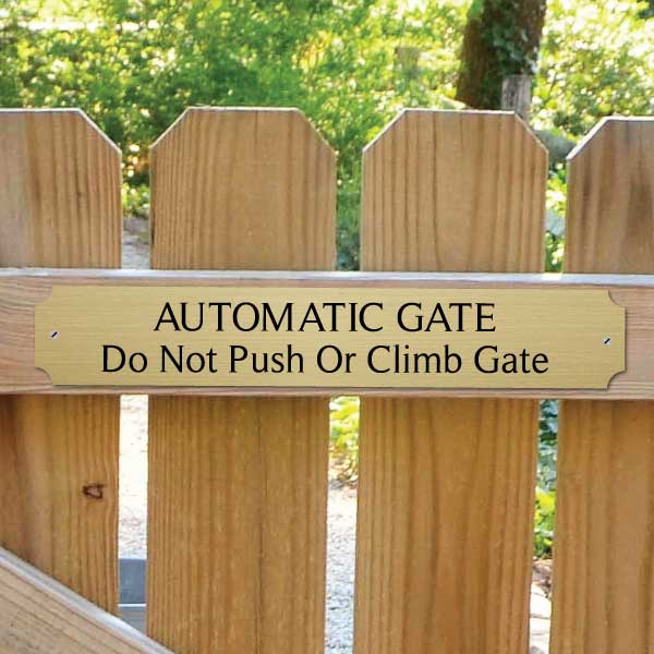 JAF Graphics. Automatic Gate Sign