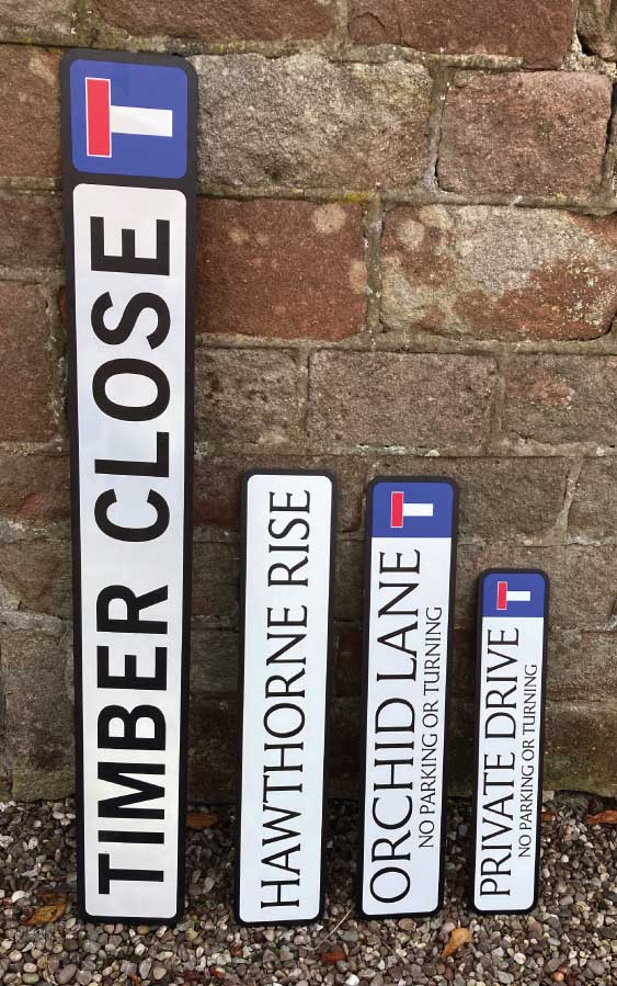 JAF Graphics. Traditional Street Road Sign, Composite fully weatherproof