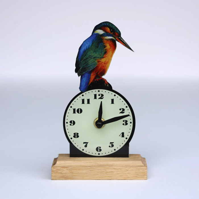 JAF Graphics. Kingfisher Bird Mantel Clock