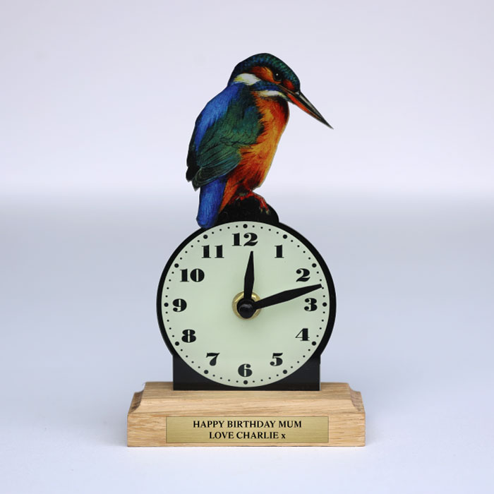 JAF Graphics. Kingfisher Bird Mantel Clock